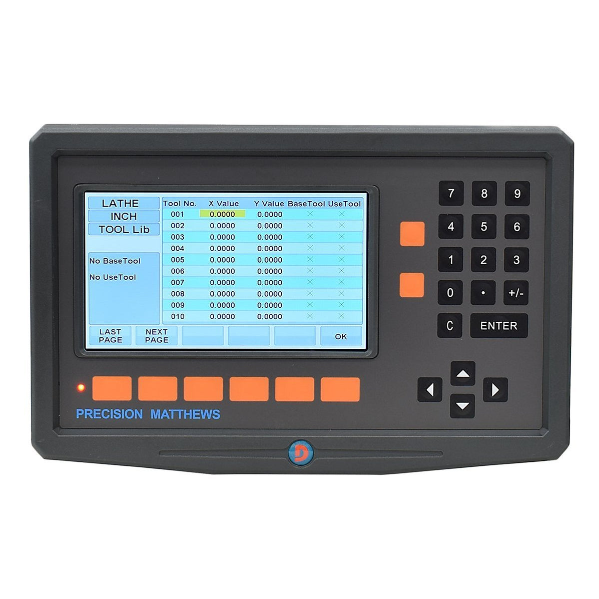 PM 2 Axis Lathe DRO, LCD Display, 8x40, (.0001 Hi Res Cross Scale ...